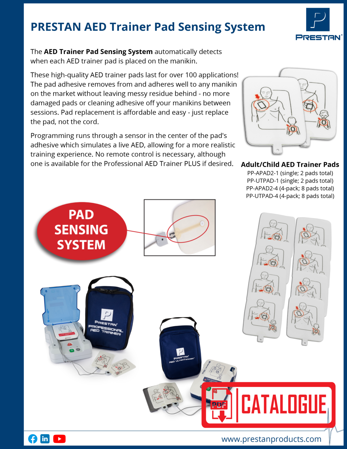 PRESTAN AED UltraTrainer Pads (4 Pairs In A Pack)