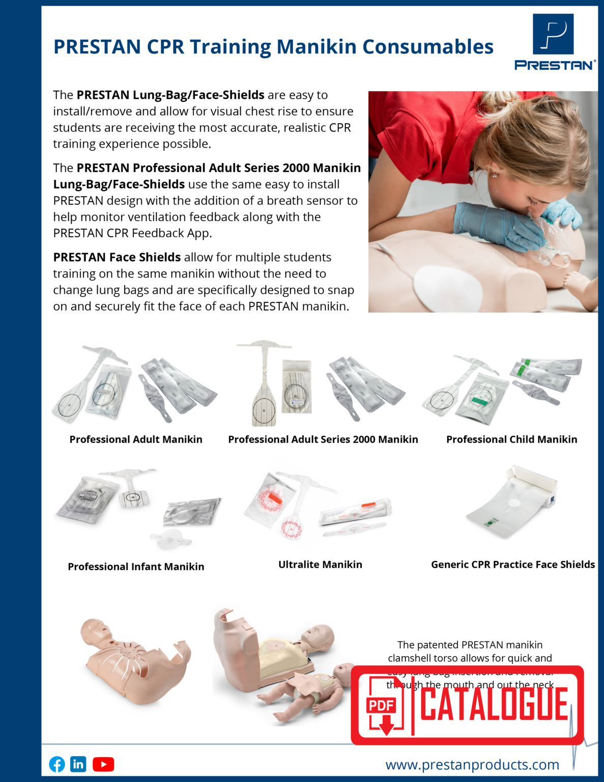 PRESTAN Professional Child 50pcs Face-Shield