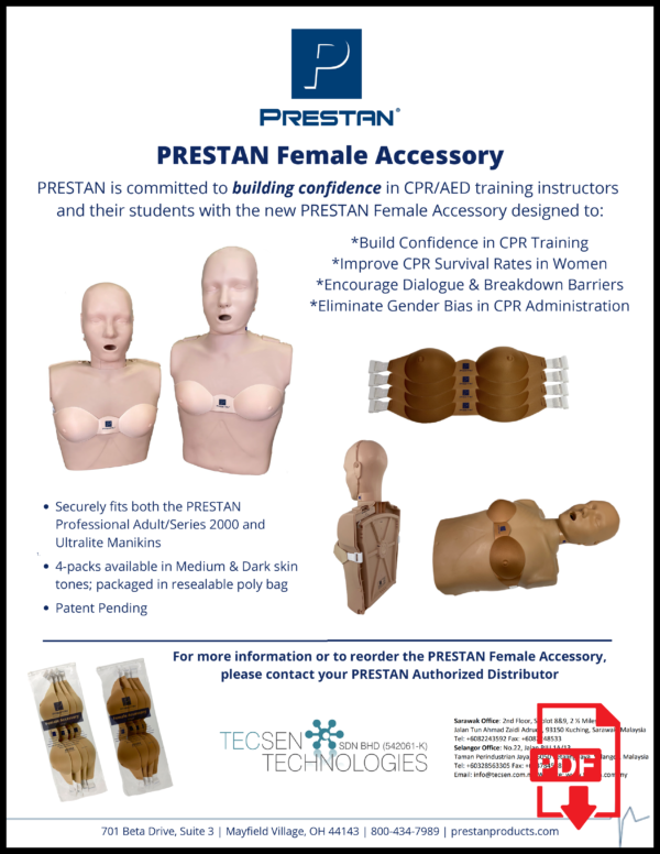 PRESTAN Female Accessory for CPR Manikins